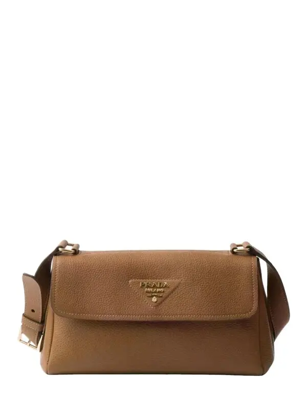 Prada Small Leather Shoulder Bag - Brown