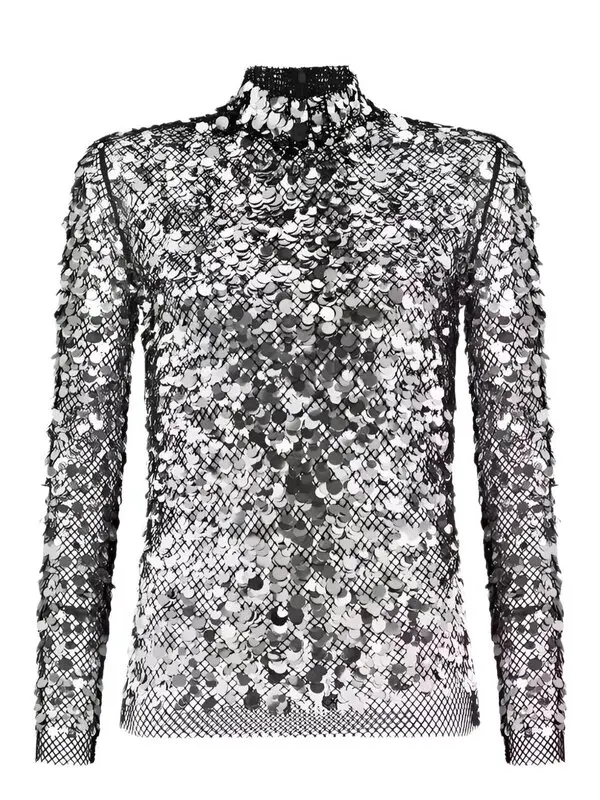 TOM FORD Sequin-embellished Top - Silver