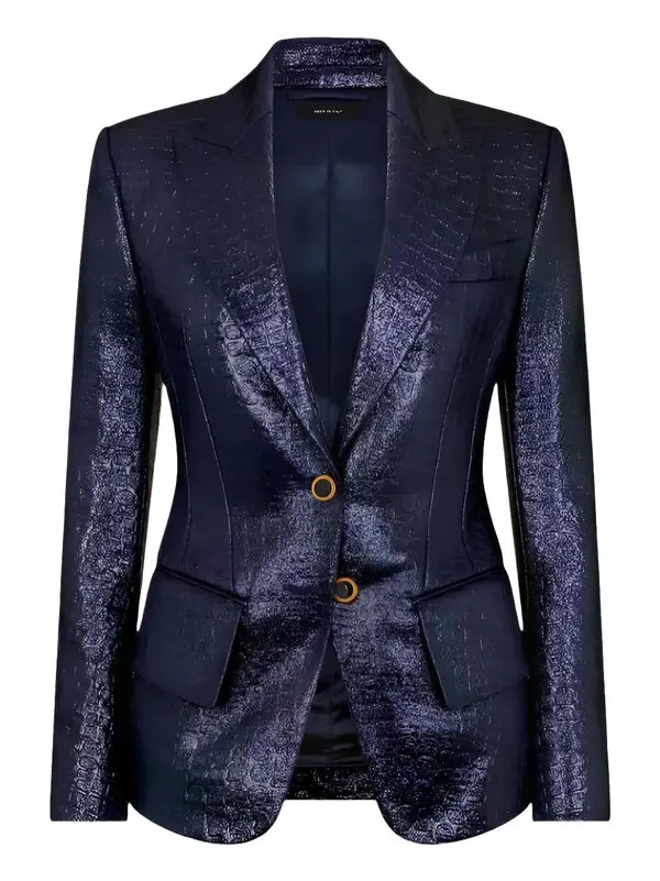 TOM FORD Crocodile-embossed Blazer - Purple