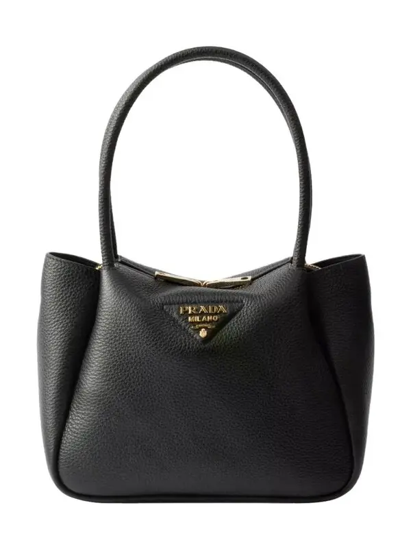 Prada Small Leather Tote - Black