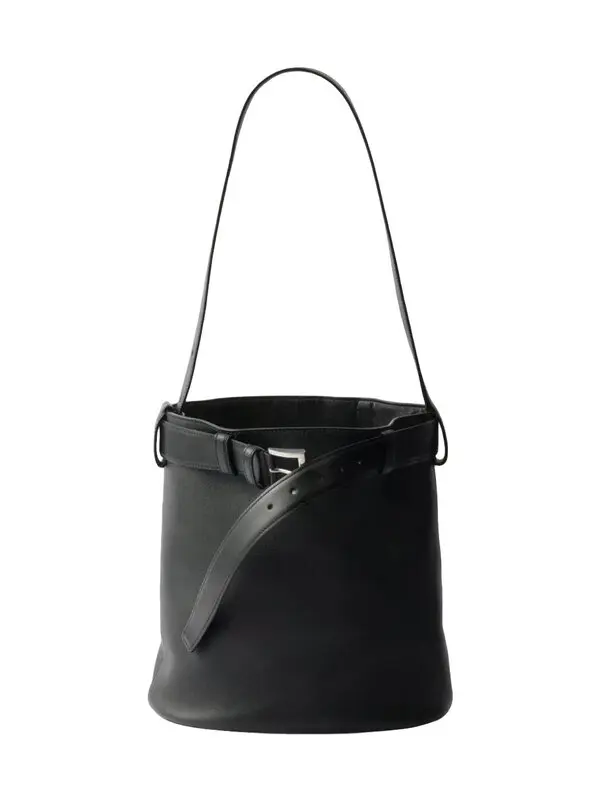 Prada Bucket Bag With Buckle Fastening - Black