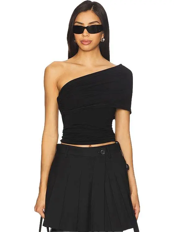 Helmut Lang Asymmetric Protect Top - Black