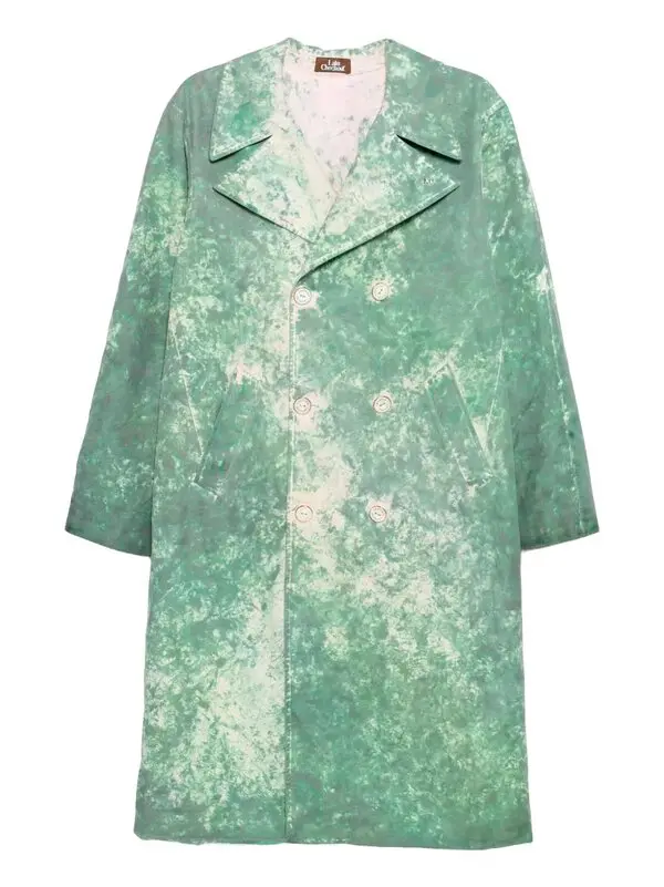 STAIN SHADE Tie-dye Patterned Coat - Green
