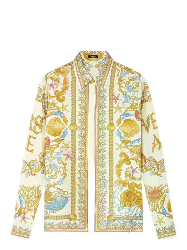 Versace Underwater Barocco Shirt - Neutrals