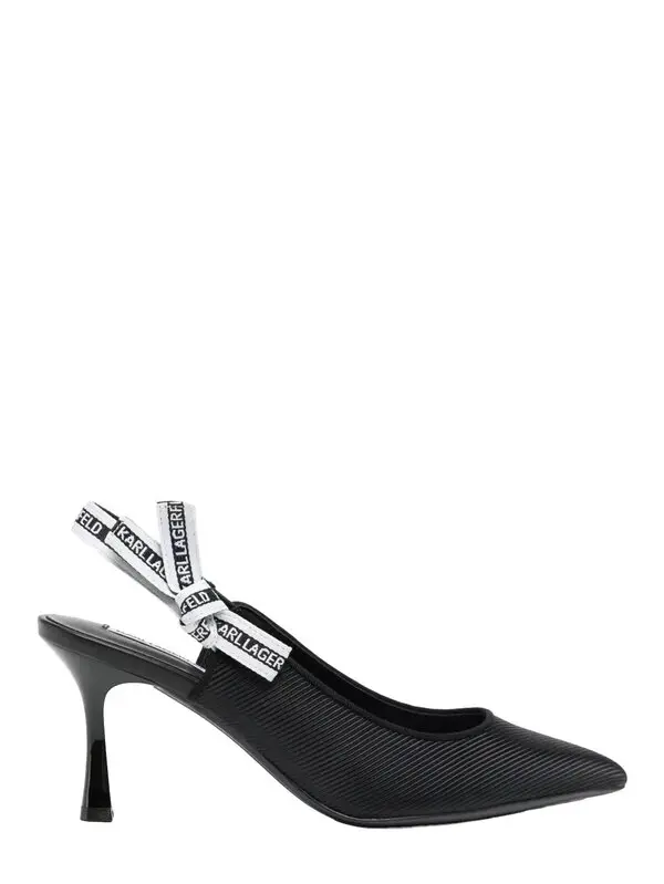 Karl Lagerfeld 80mm Sienna Ribbon Pumps - Black