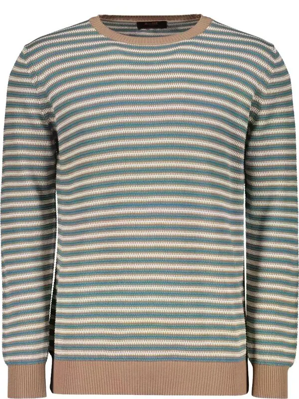 MOORER Striped Jumper - Blue
