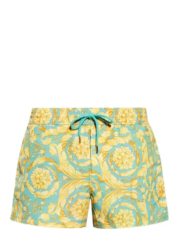 Versace Printed Swim Shorts - Yellow