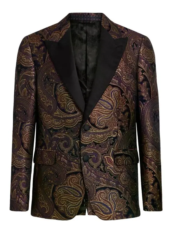 Etro Single-breasted Blazer - Gold