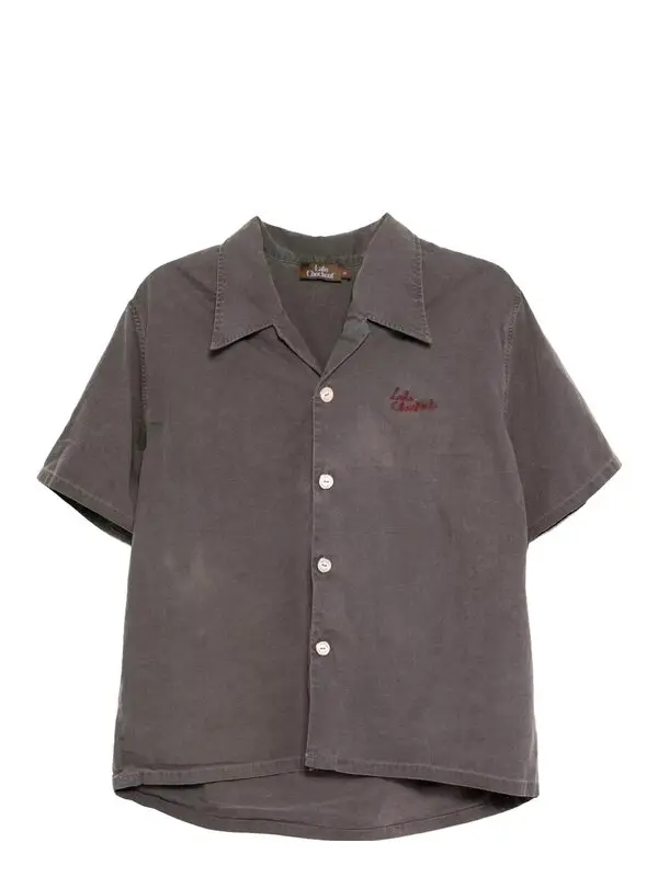 STAIN SHADE Logo-embroidered Shirt - Grey