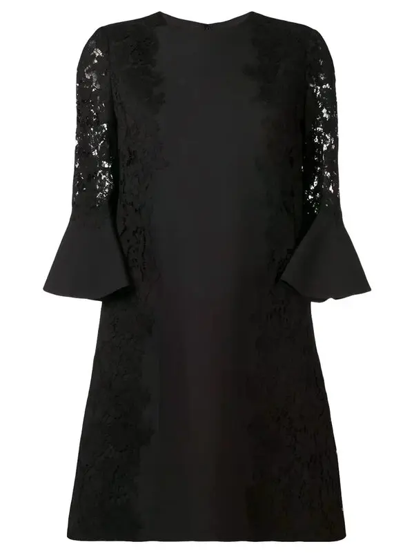 Valentino Garavani Lace Detail Dress - Black