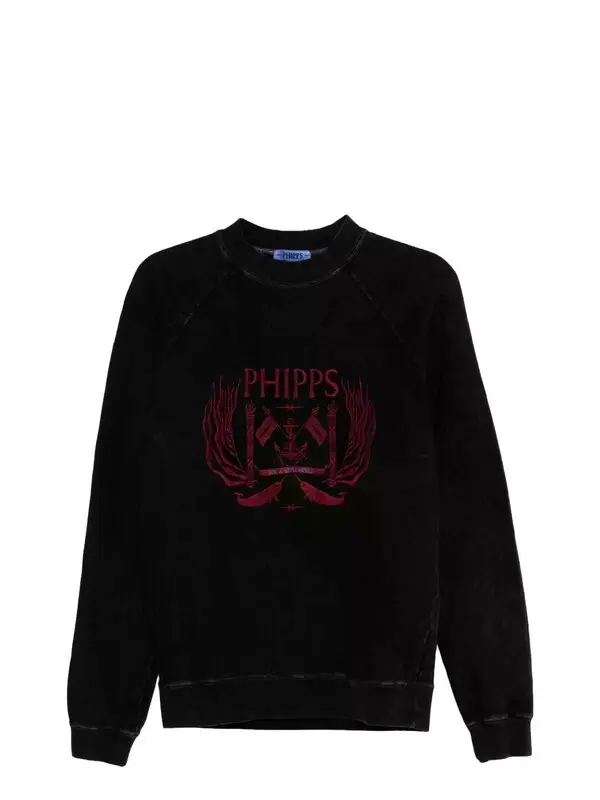 STAIN SHADE Logo-embroidered Sweatshirt - Black