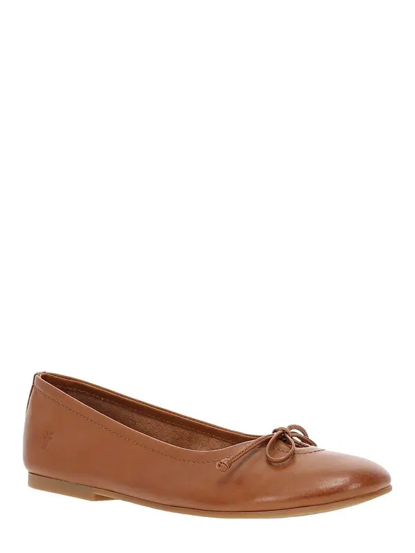 Frye Leather Ballet Flat - Dark Latte