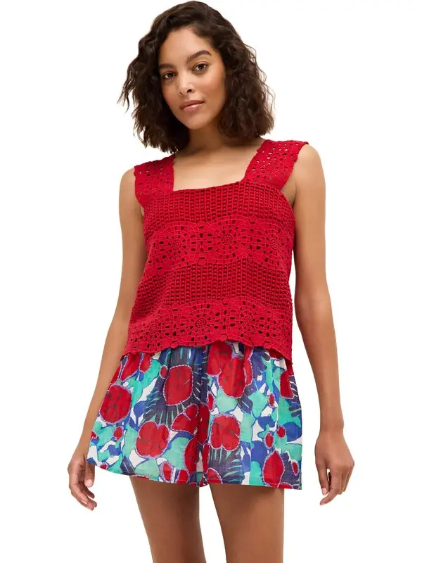 MARIE OLIVER Keeley Crochet Top - Pepper
