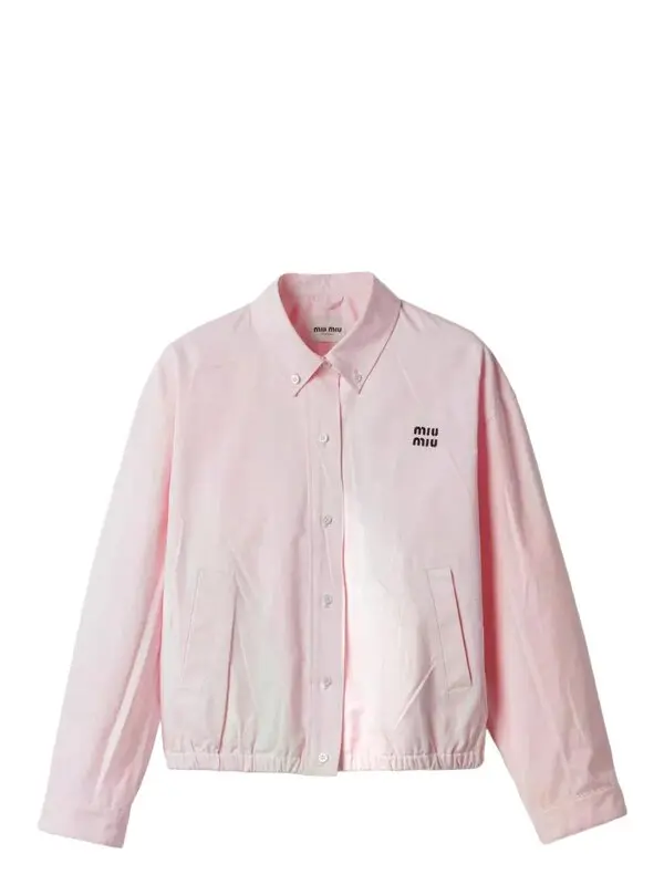 Miu Miu Poplin Shirt Jacket - Pink