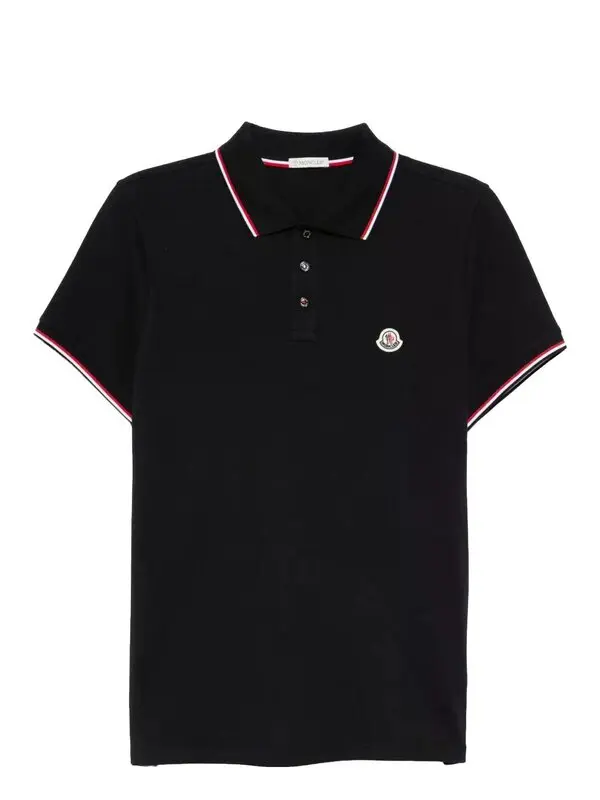 Moncler Logo-patch Polo Shirt - Blue