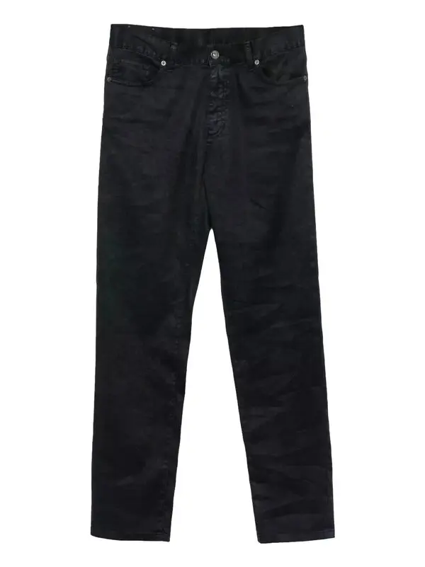 Zegna Logo-patch Trousers - Blue