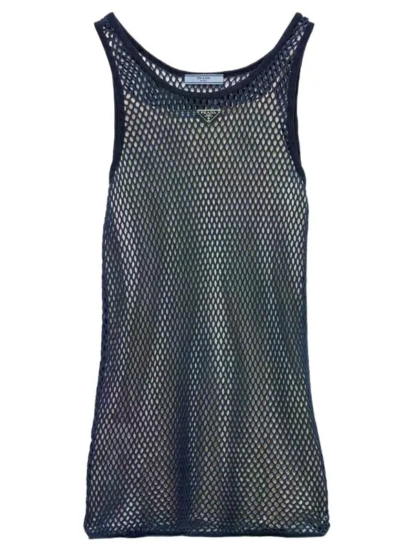 Prada Mesh Mini Dress - Blue