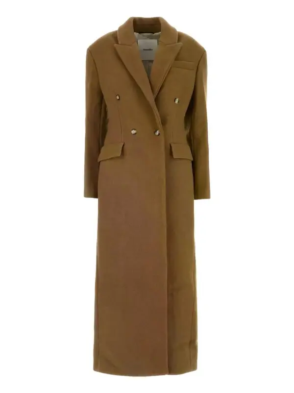 Nanushka Ferris Overcoat - Brown