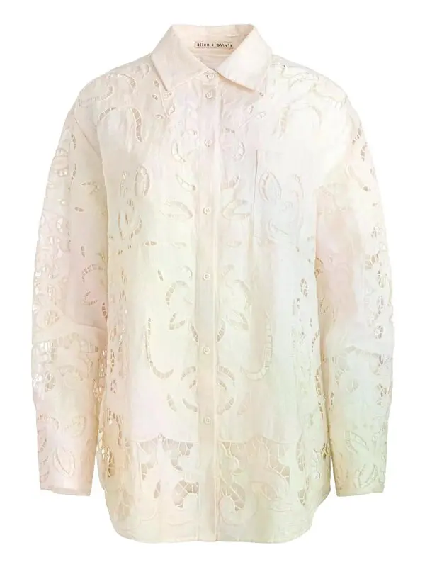 Alice + Olivia Finely Shirt - Neutrals