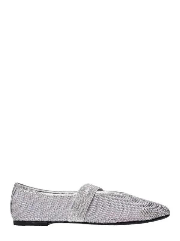 Karl Lagerfeld Mesh Ballerina Shoes - Silver
