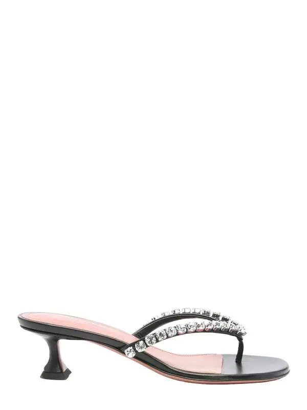 Amina Muaddi 40mm Gigi Sandals - Black