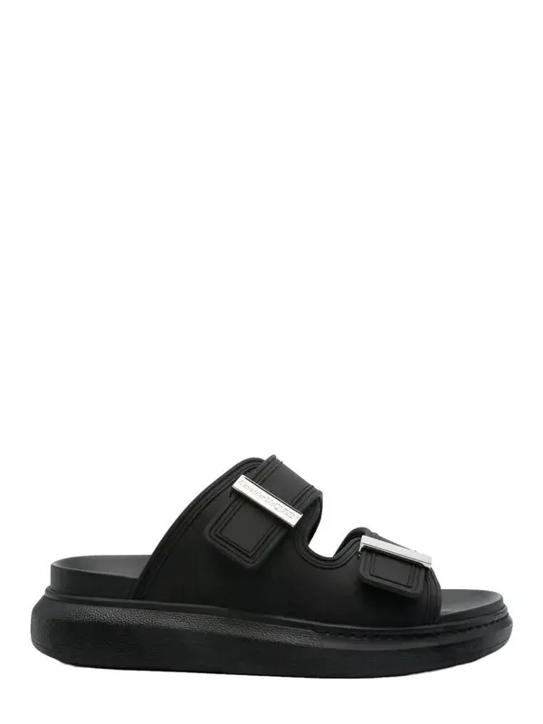 Alexander McQueen Logo-engraved Sandals - Black