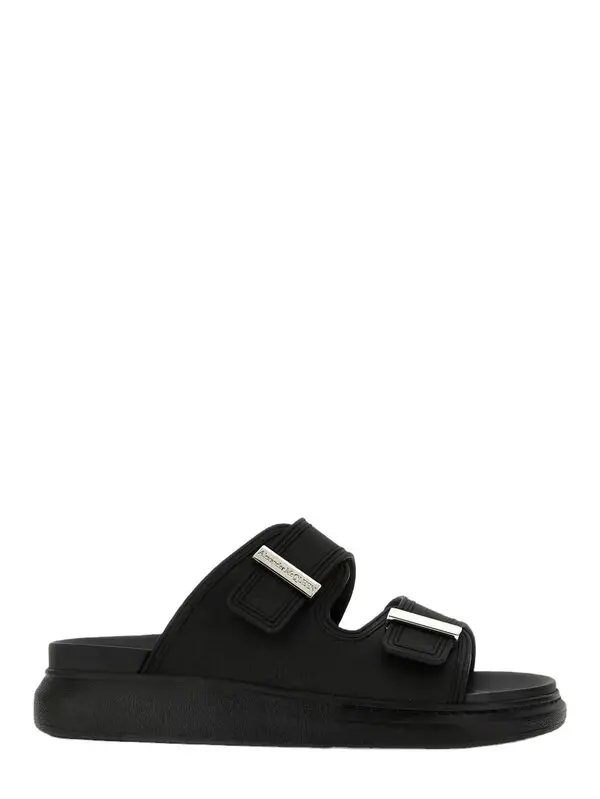 Alexander McQueen Logo-engraved Slides - Black