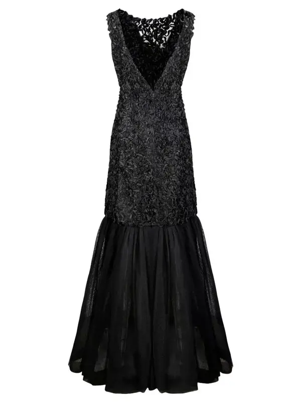 Alberta Ferretti Ruffled Gown - Black