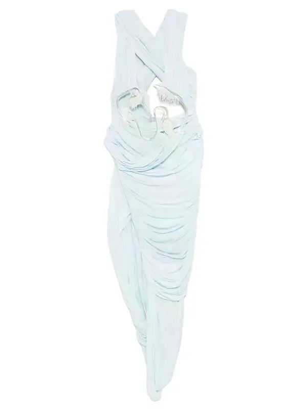 Christopher Esber Sculptured Draped Asymmetric Dress - Blue