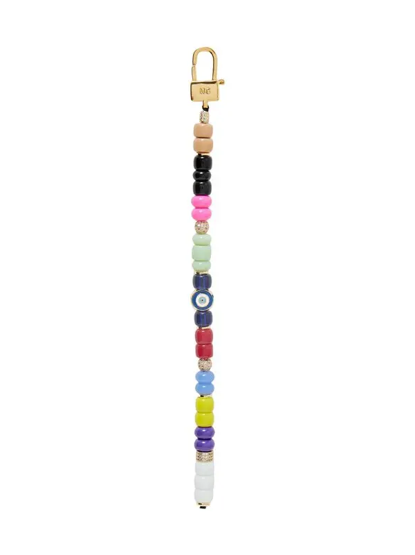 MARTHA CALVO Gold-plated, Enamel And Crystal Bag Charm - Multi