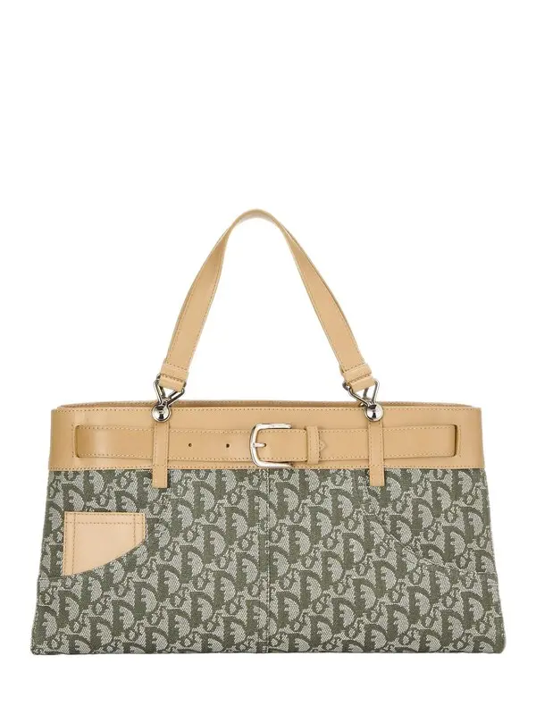 Dior Trotter Canvas Jeans Pocket Handbag - Green