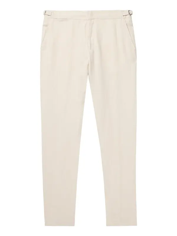 Orlebar Brown Griffon Tapered Linen Trousers - Neutrals
