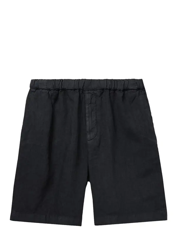 Boglioli Straight-leg Linen Shorts - Blue