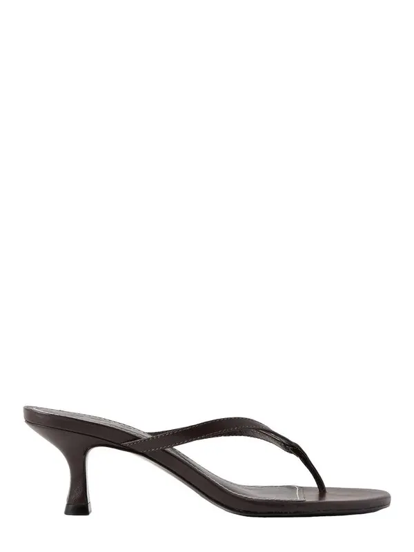 Staud Freja Leather Sandals - Brown