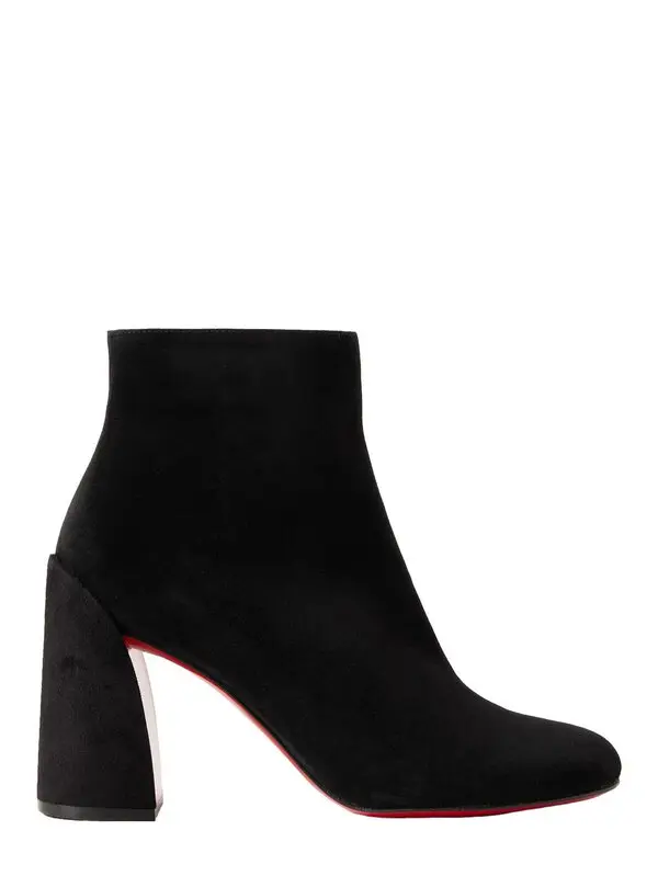 CHRISTIAN LOUBOUTIN Turela 85 Suede Ankle Boots - Black