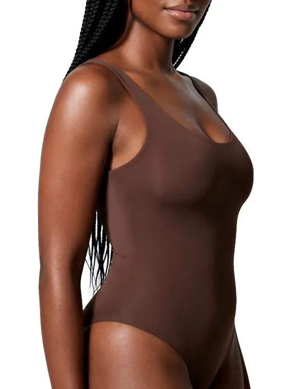 NOODY Seamless Forming Scoop Neck Bodysuit - Espresso