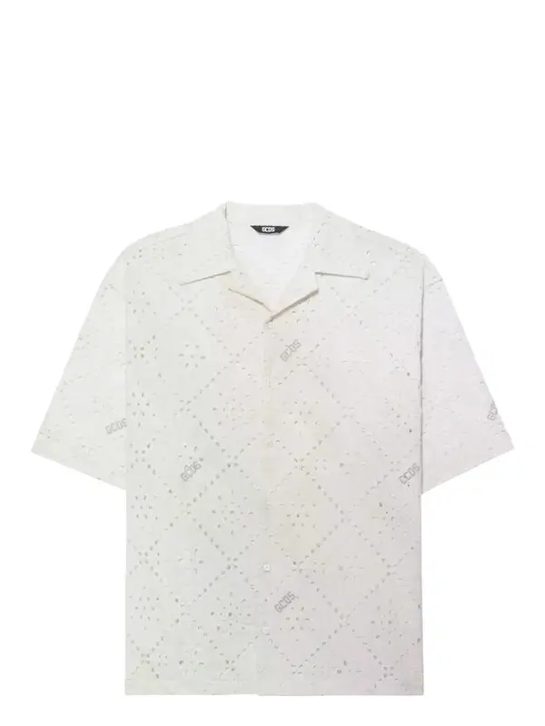 Gcds Broderie-anglaise Shirt - White