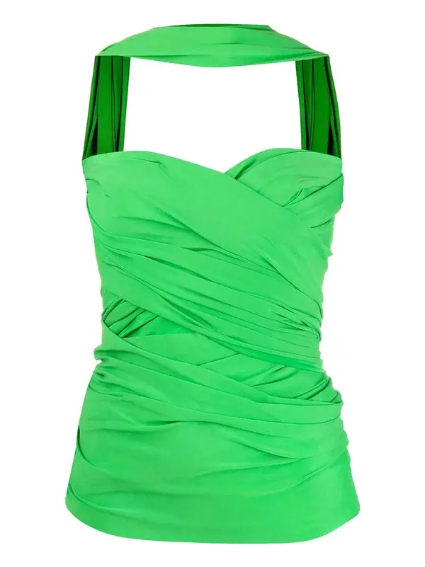 Balenciaga Wrap-style Bustier Top - Green