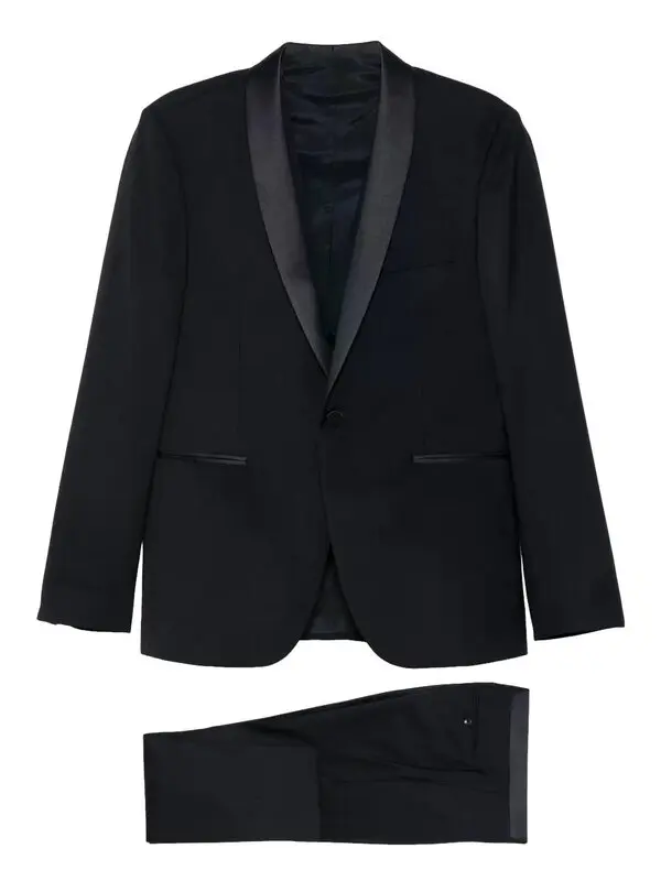 Tagliatore Shawl-collar Dinner Suit - Blue