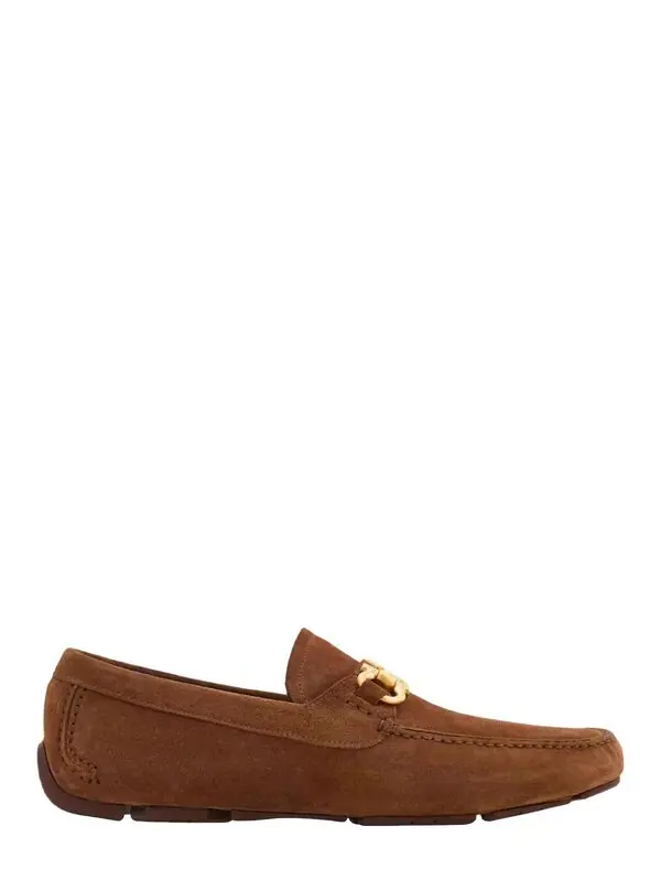 FERRAGAMO Suede Loafers - Brown