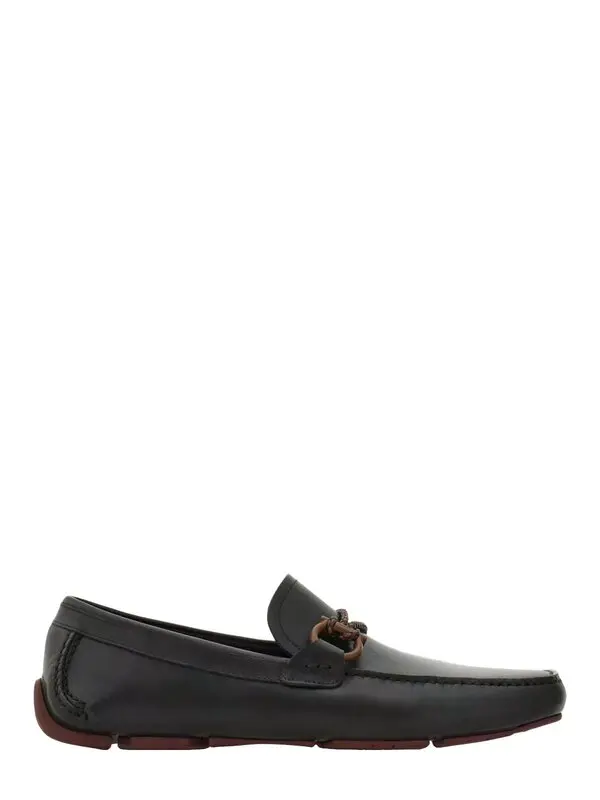FERRAGAMO Gancini Loafers - Black