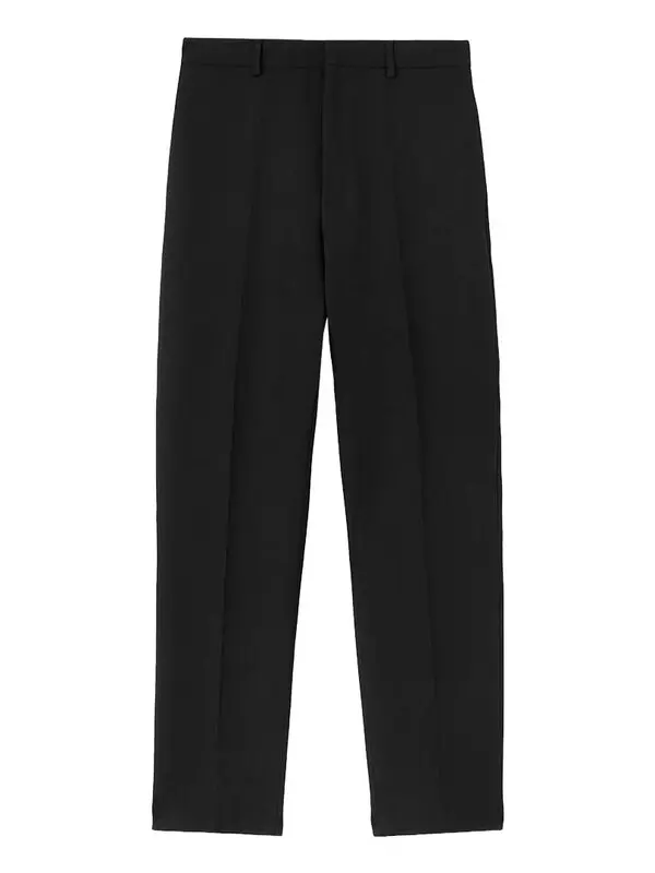 JIL SANDER Wool Tapered Trousers - Black