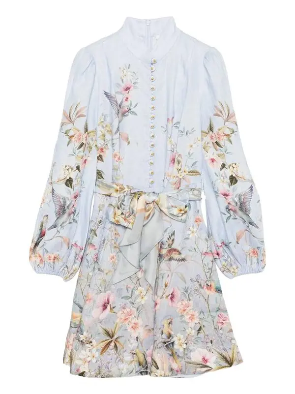Zimmermann Floral Print Dress - Purple