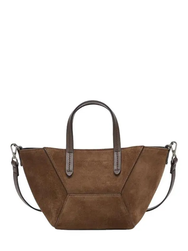 Brunello Cucinelli Shearling Tote Bag - Brown