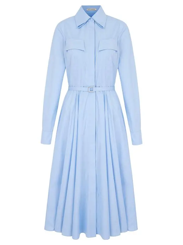 EMILIA WICKSTEAD Emmalyna Cotton Dress - Blue