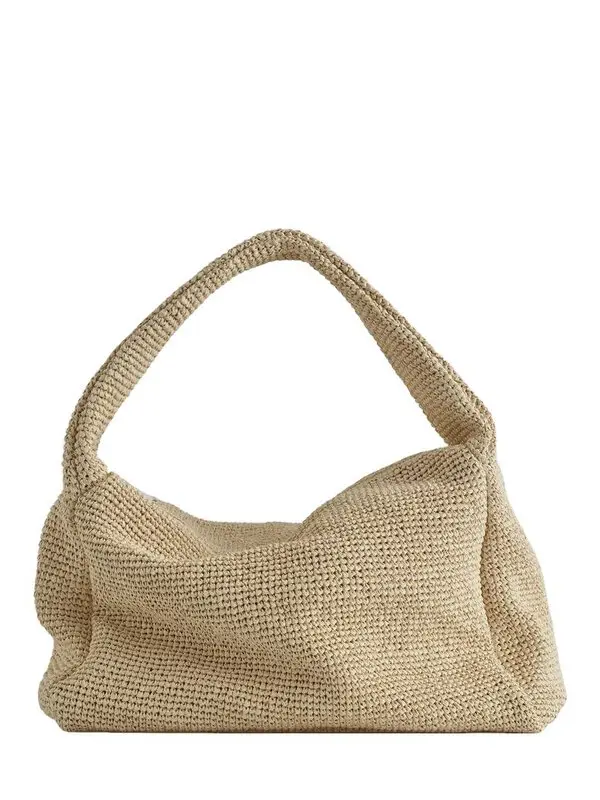Cos Slouchy Raffia Tote Bag - Beige