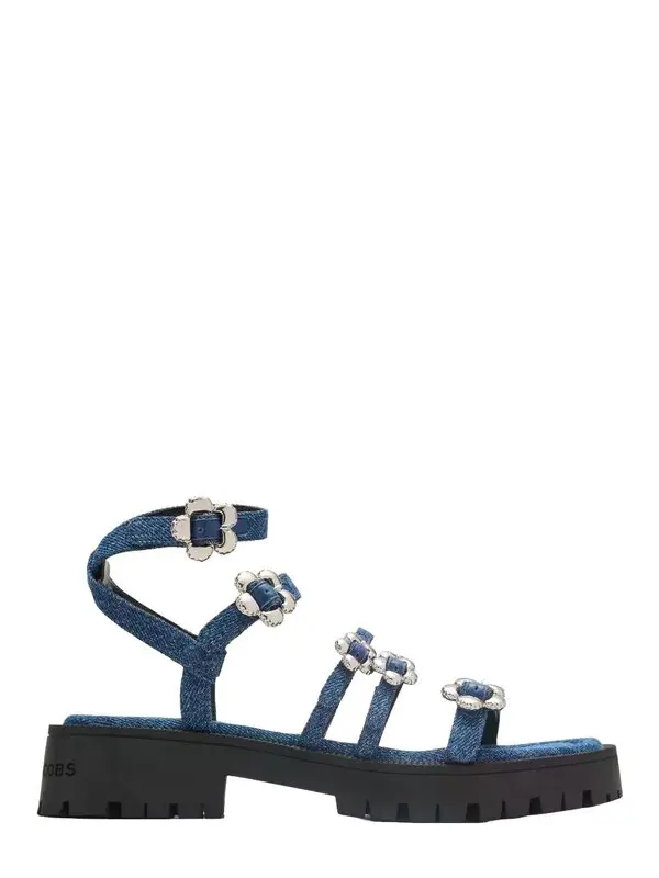 Marc Jacobs Daisy Denim Flat Sandals - Blue