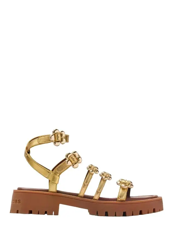 Marc Jacobs Daisy Metallic Sandals - Gold