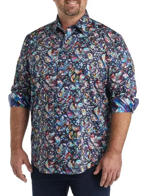 ROBERT GRAHAM DXL Big & Tall Hemlock Sport Shirt - Multi