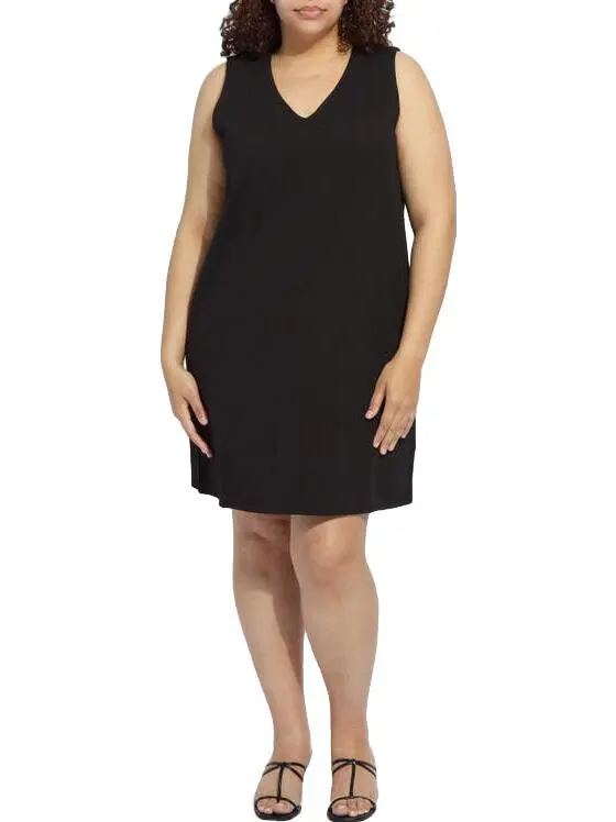 Lyssé A-line Ponte Dress - Black